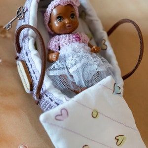Mini Doll Basket for Baby Doll 2/5 3 Inch / Miniature Doll Crib /mini ...