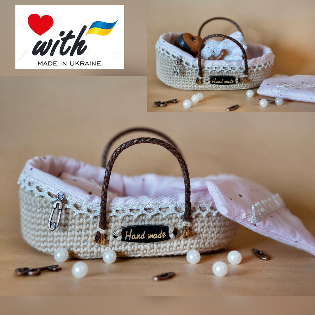 Mini Doll Basket for Baby Doll 2/5 3 Inch / Miniature Doll Crib /mini ...