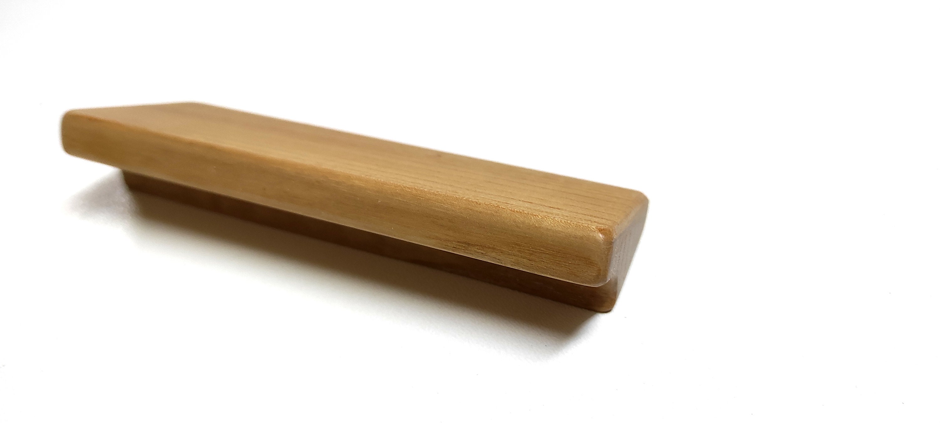 Modern Line Wooden Knobs, Natural Wood Pulls Handles, Wardrobe Thin ...