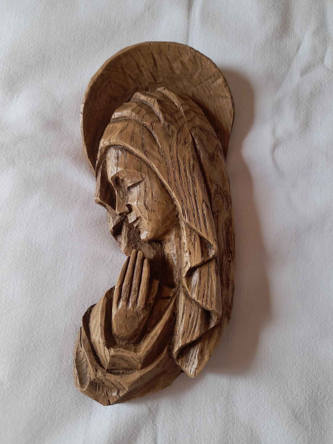 Madonna Religious Sculpture in Wood - Etsy