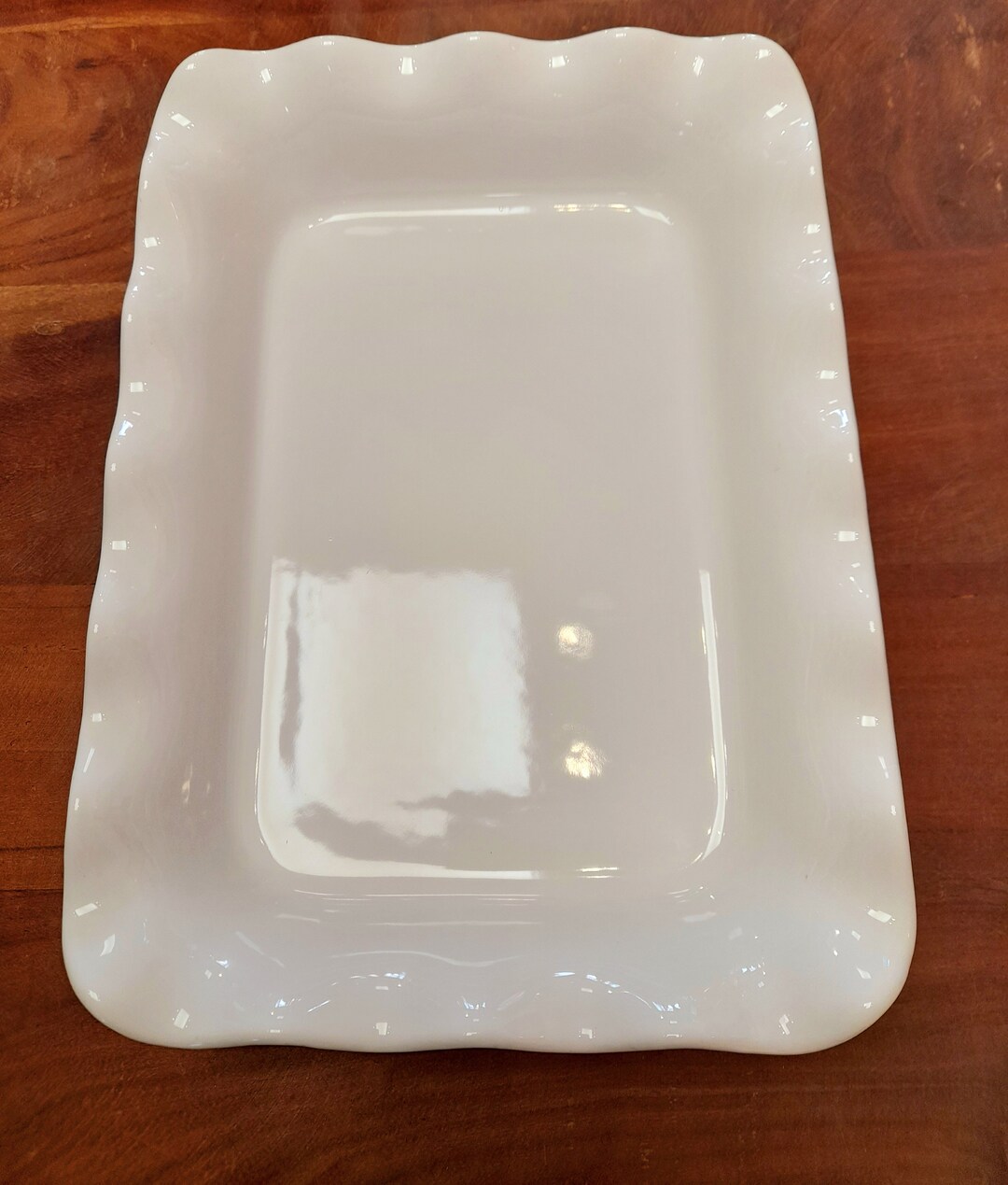 Rectangular Porcelain Baking Dish With Wavy Edge - Etsy