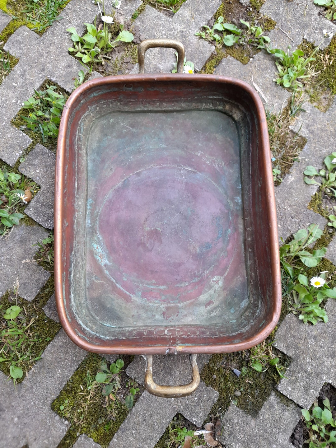 Vintage Copper Rectangular Baking Pan - Etsy