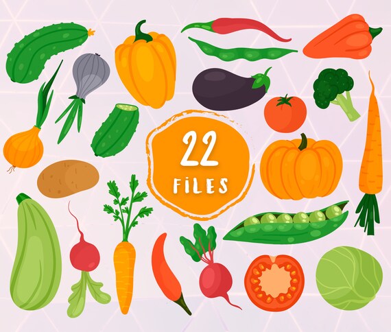 Vegetables SVG Colleciton Healthy Food EPS Set Vegetable | Etsy