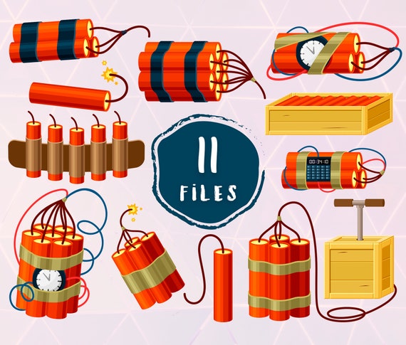 TNT Cartoon SVG Illustration Bundle Dynamite EPS Set Prank - Etsy