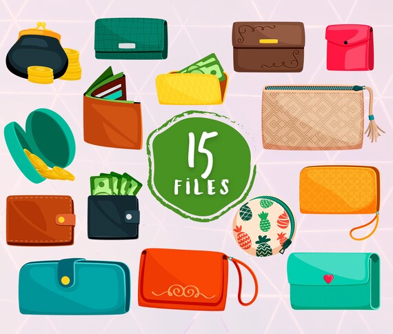 Wallets SVG Set Money Wallets EPS Files Collection Mens and - Etsy