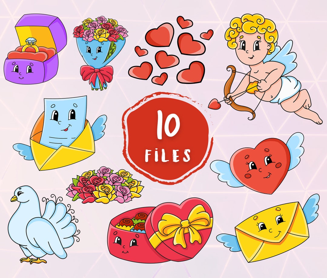 Love SVG Illustration Bundle, Couple EPS Set, Valentine Digital Files ...