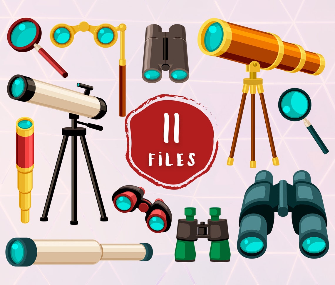 Optical Instruments EPS Set, Telescope Digital Files Collection ...