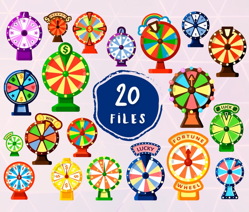 Lucky Wheel SVG Bundle, Wheel of Fortune EPS Set, Lucky Wheel Digital ...