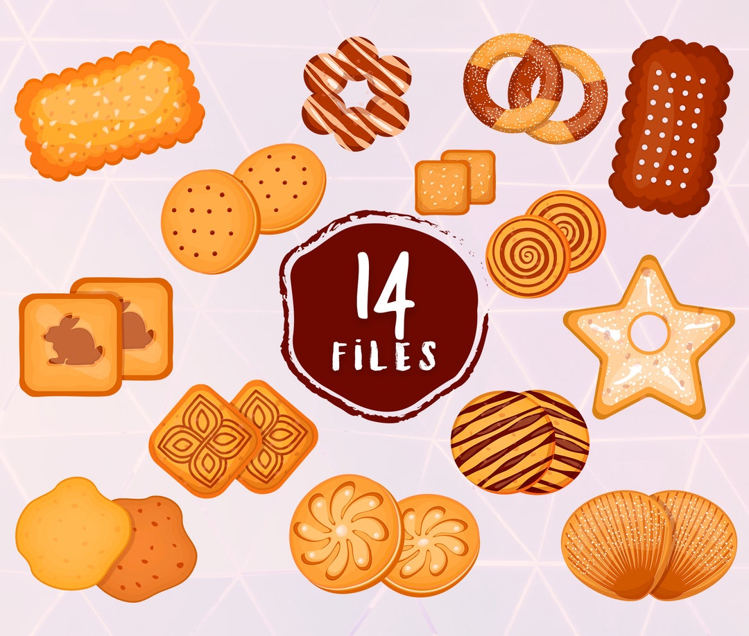 Cookie SVG Illustration Bundle, Sweets Cookie EPS Set, Tasty Cookie ...