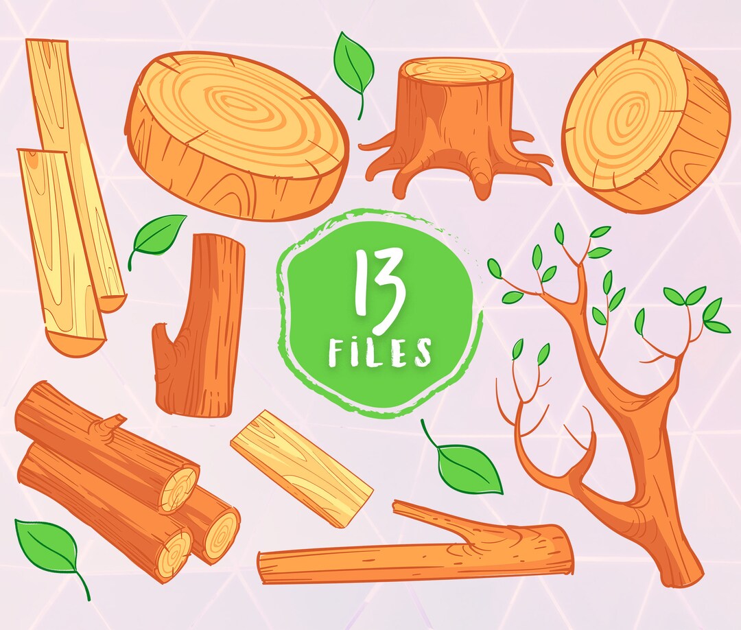 Wooden Matterials SVG Set, Wood Logs SVG Files Bundle, Wood Matterial ...