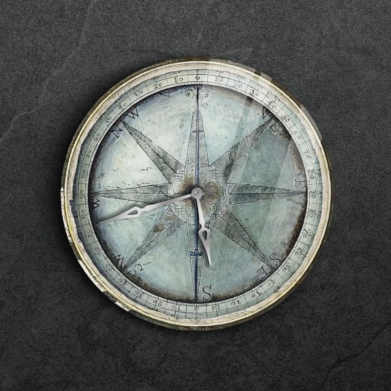 Maritime Compass Clock - Etsy