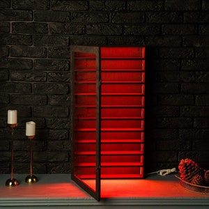Shot Glass Cabinet Lighted, Shot Glass Display Case With Led, Shot ...
