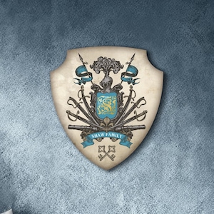 Wooden Family Crest Sign, Custom Family Crest Sign, Wooded Emblem, Wood ...