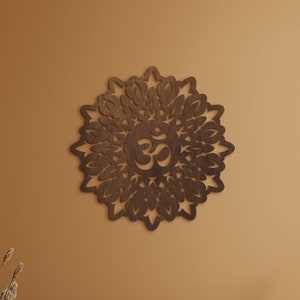 Om Sign Wood Wall Decor, Ohm Symbol Wood Wall Art, Mandala Wood Wall ...