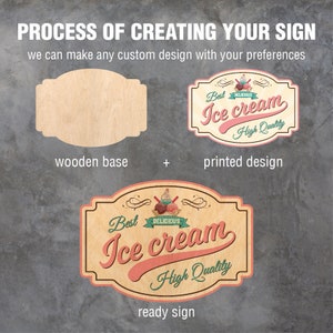 Custom Ice Cream Sign, Ice Cream Welcome Sign, Ice Cream Shop Sign, Ice ...