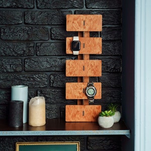 Wall Mount Watch Display, Wood Watch Stand,watch Hanger,watch Holder ...