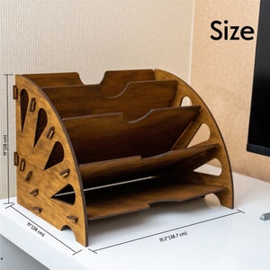 Office Desk Organizer Wood, Document Holder Desk, Document Rack ...