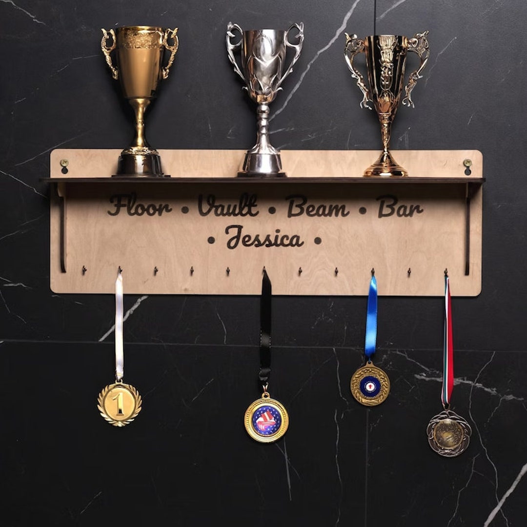 Custom Medal Hanger With Shelf, Award Display Shelf, Personalized Award ...
