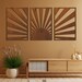 Sun Wood Panel Wall Art, Sunshine Wood Wall Decor Panel, Sunrise Wood ...