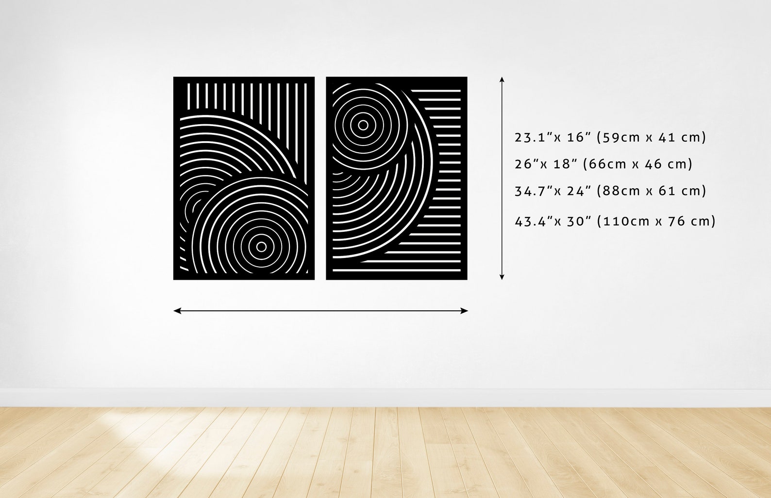 Geometric Wood Wall Art Panel Geometric Wood Wall Set of 2 - Etsy