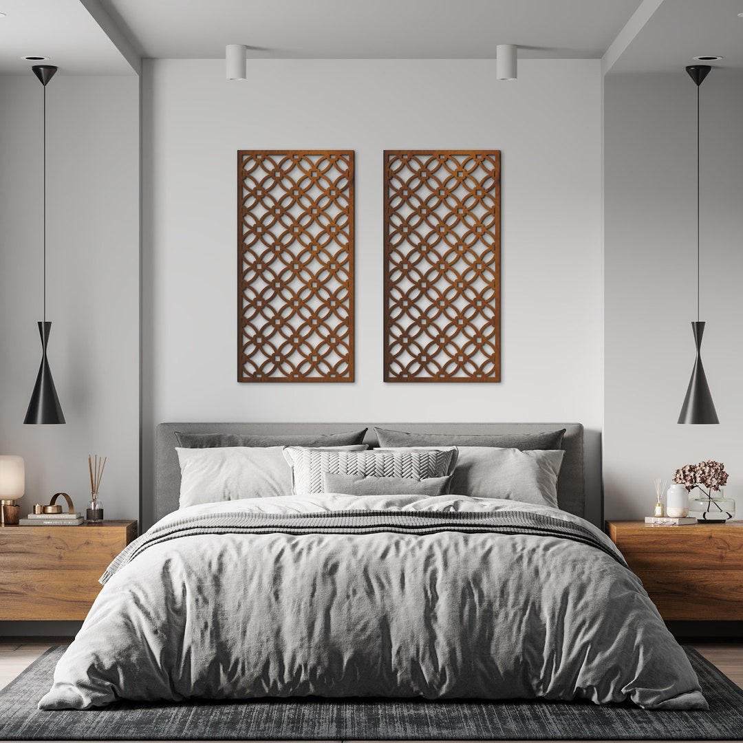 Moroccan Wood Panel, Moroccan Wall Panel, Moroccan Lattice Panel, Wood ...