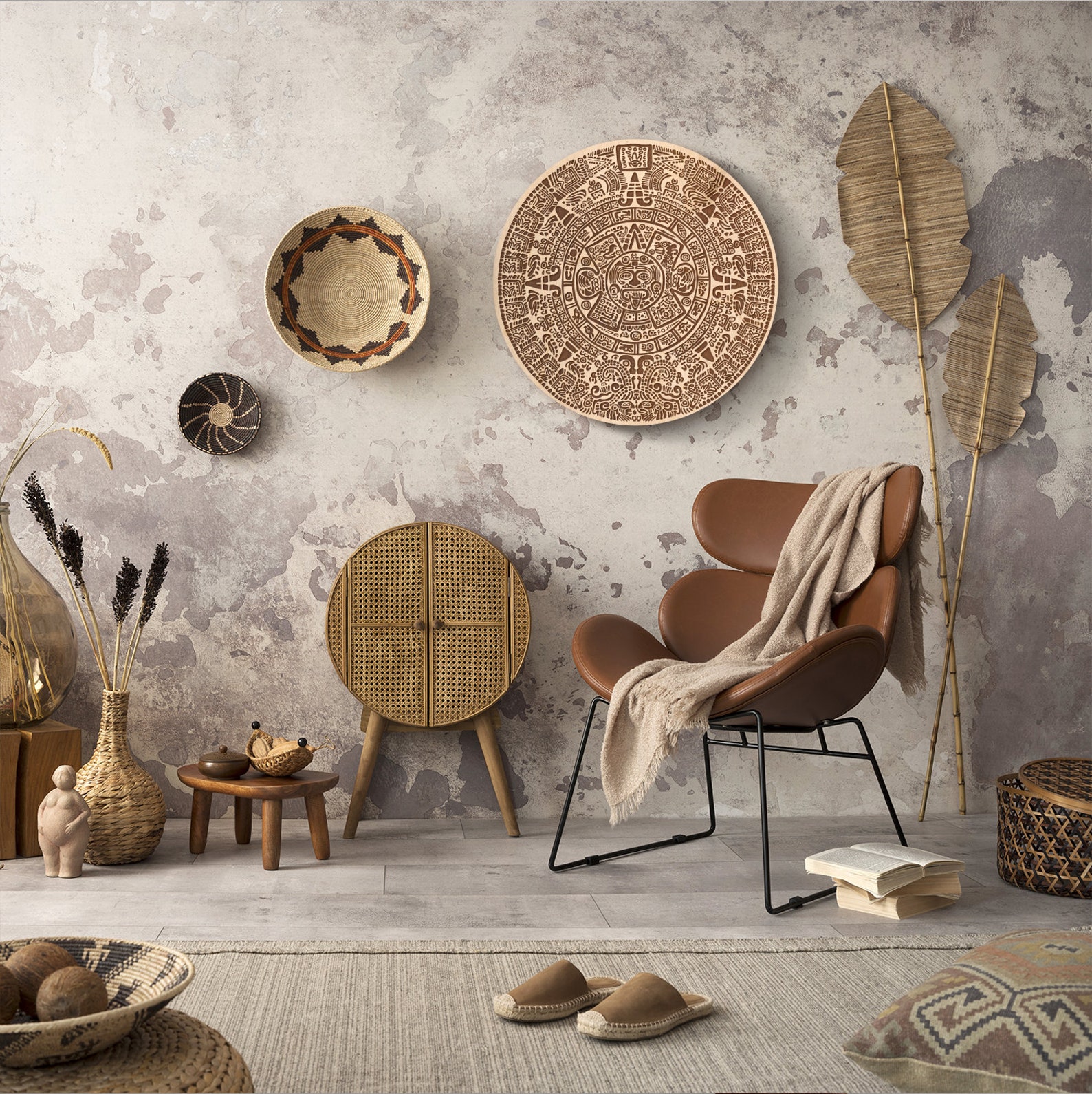 Aztec Calendar Wood, Aztec Calendar Wall Art, Aztec Calendar Wall Sign ...