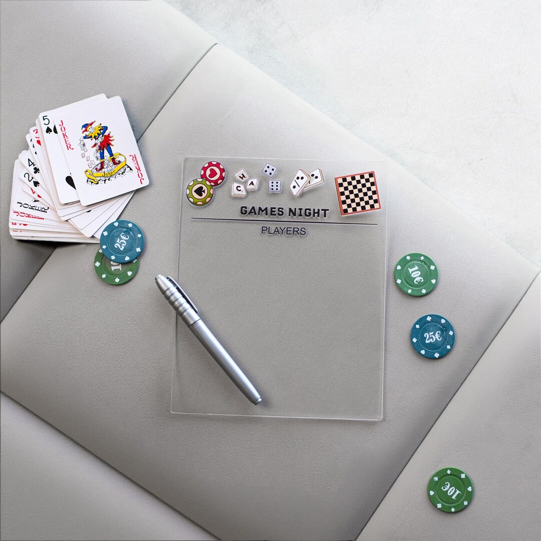 Game Night Score Board, Custom Game Night Score Tracker, Acrylic Score ...