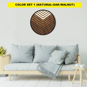 Round Wood Art, Circle Wood Wall Art, Reclaimed Wood Decor, Geometric ...