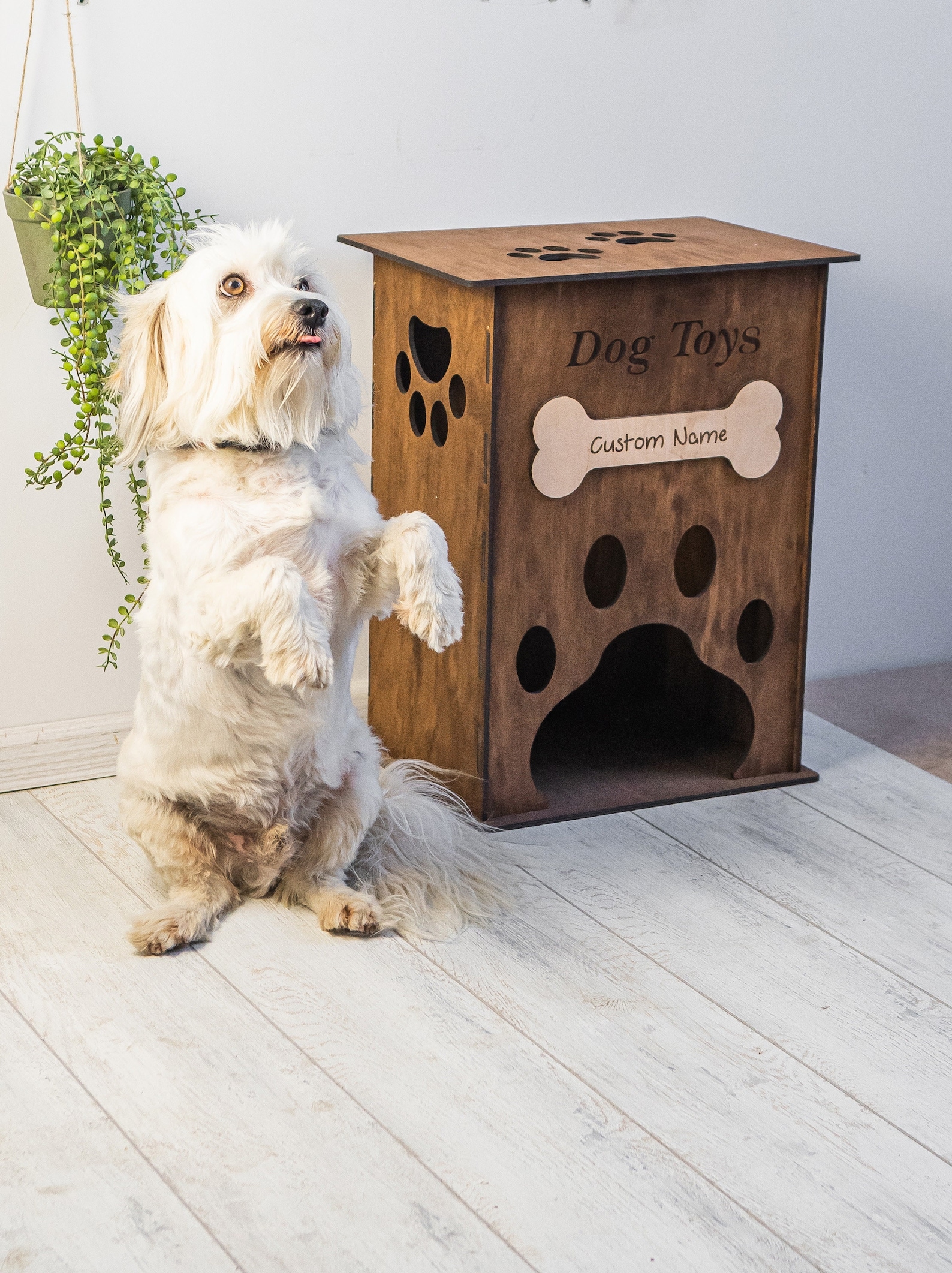 Wooden Dog Toy Box,dog Toys Storage,pet Toy Storage,pet Toy Box,dog ...
