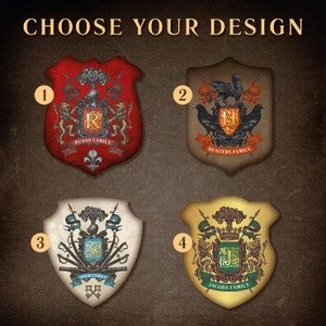 Custom Family Crest Sign, Coat of Arm Shield, Family Shield, Wood ...