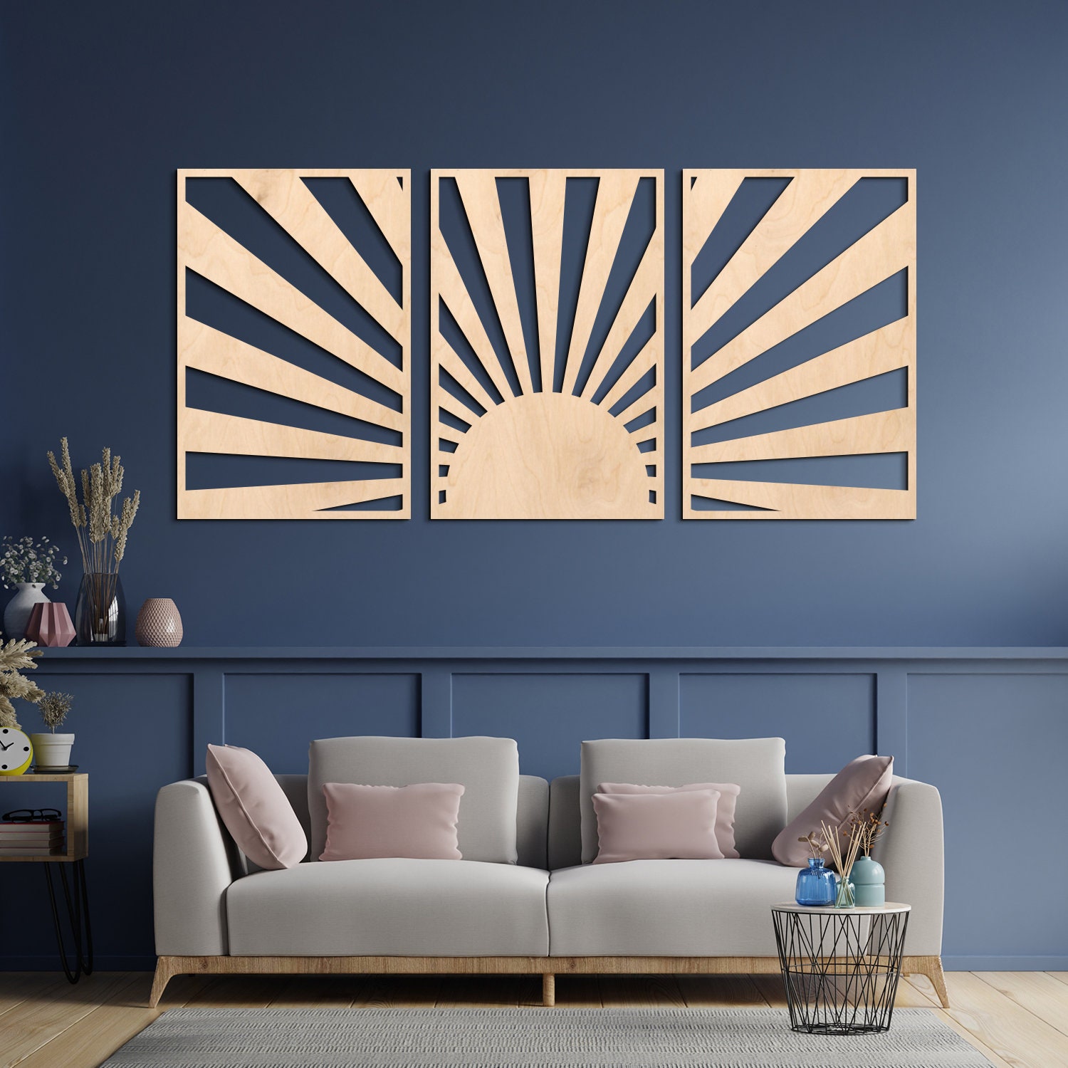 Sun Wood Panel Wall Art, Sunshine Wood Wall Decor Panel, Sunrise Wood ...