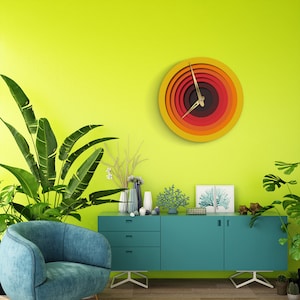 Retro Wall Clock, Vintage Wall Clock, Mid Century Wall Clock, 60s Clock ...
