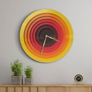 Retro Wall Clock, Vintage Wall Clock, Mid Century Wall Clock, 60s Clock ...