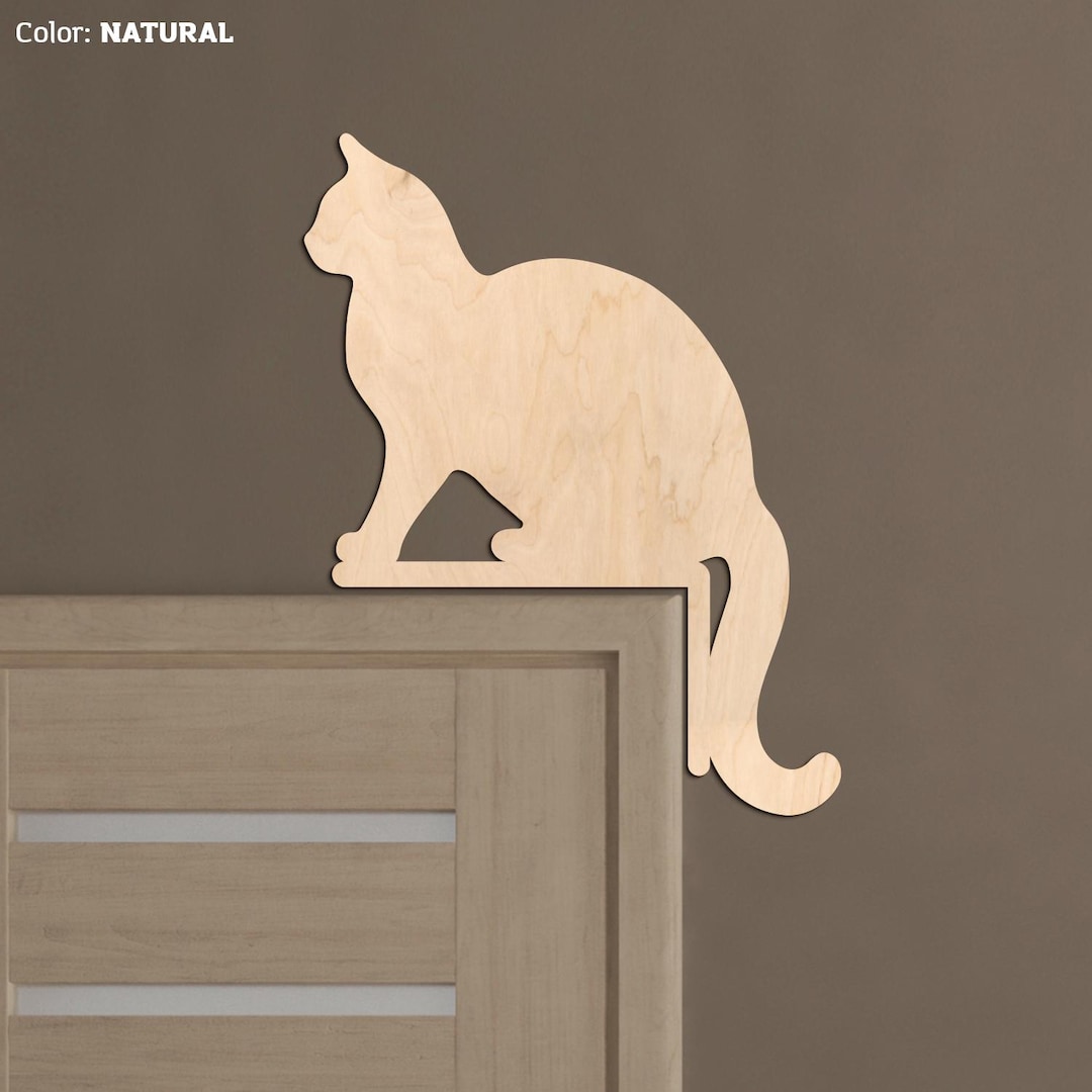 Cat Door Corner, Cat Door Topper, Wood Door Corner, Wooden Door Corner ...