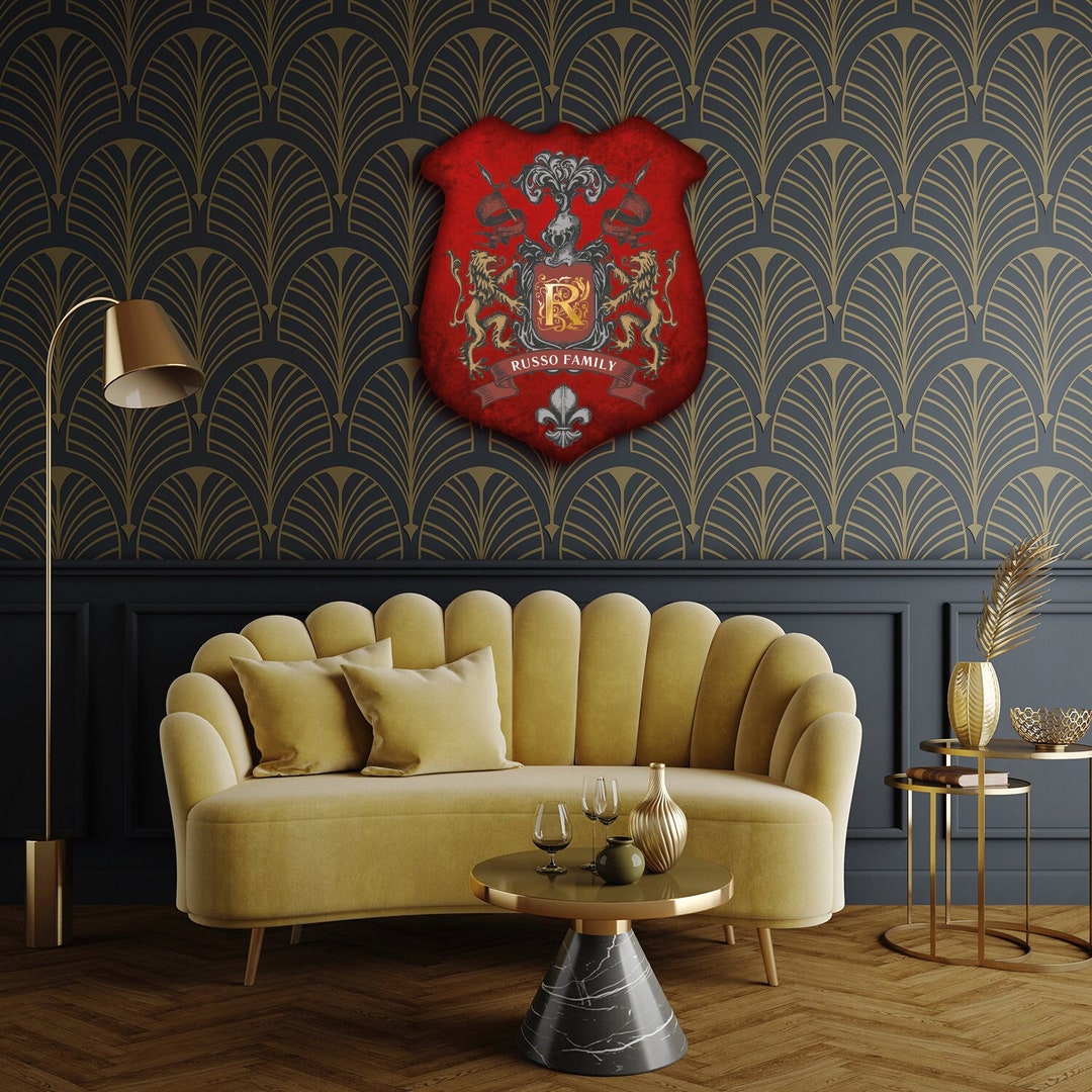 Custom Family Crest Sign, Coat of Arm Shield, Family Shield, Wood ...