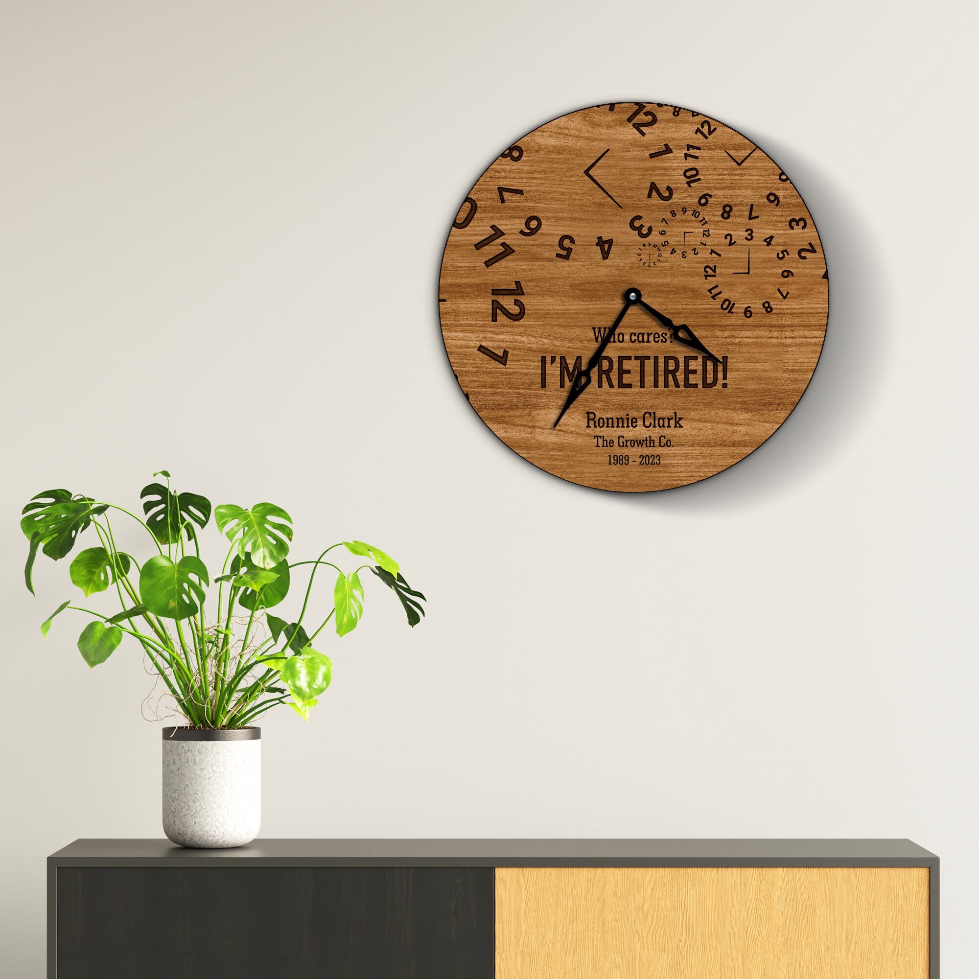 Who Cares Im Retired, Personalized Retirement Gift, Retired Clock ...