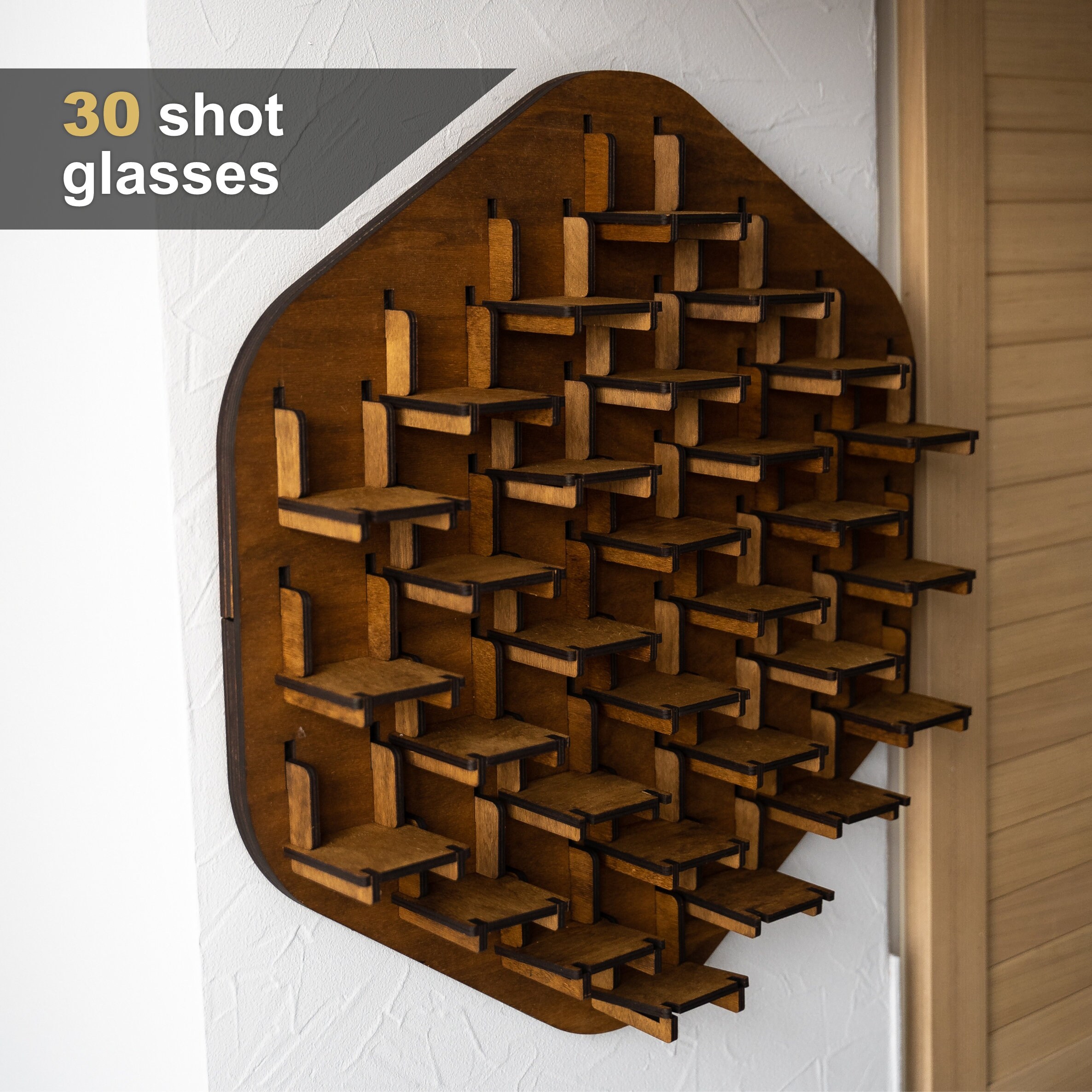 Shot Glass Display Case Shot Glass Display Shelf Shot Glass Etsy