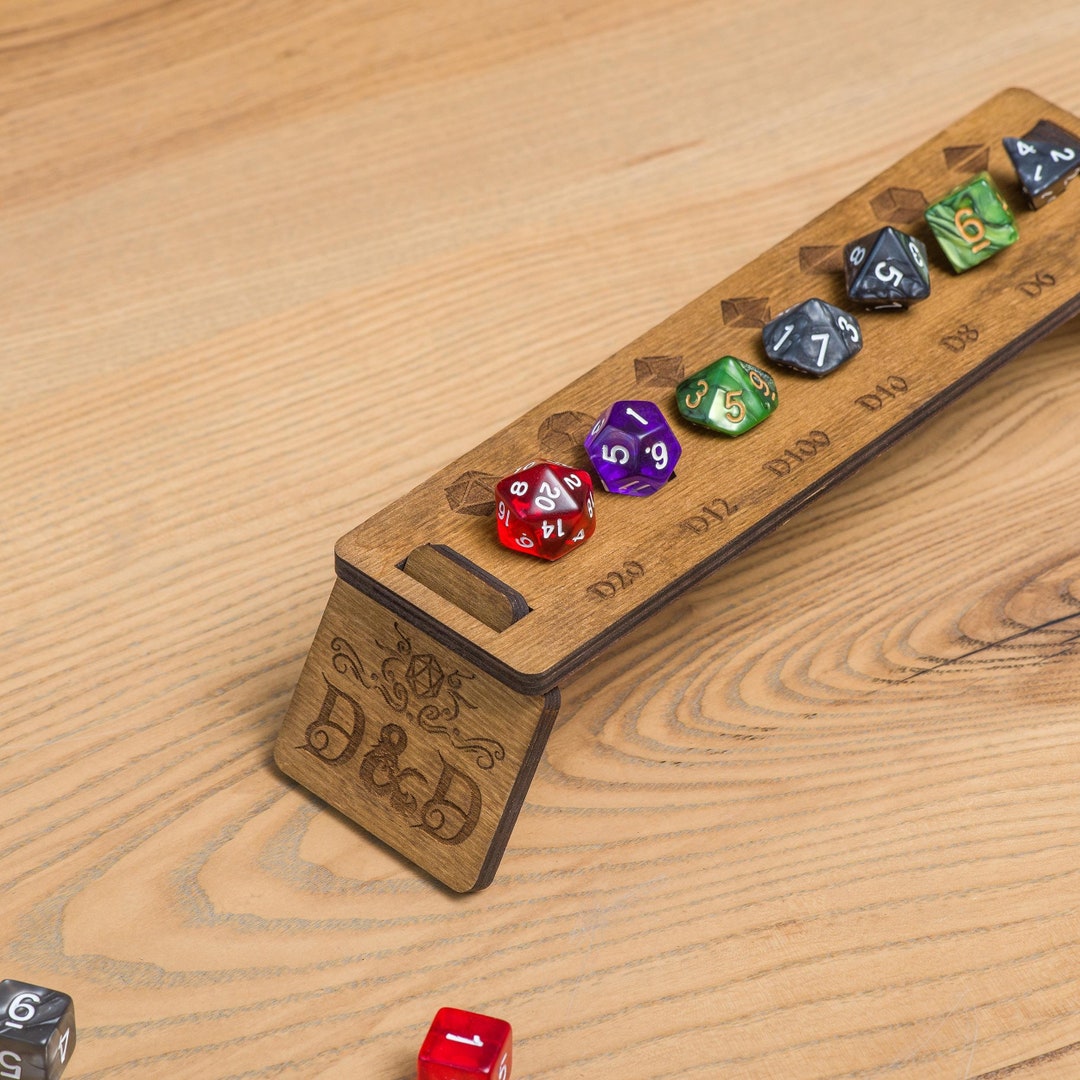 Personalized Wooden Dice Display Rack,custom Dnd Dice Holder,rpg Dice ...