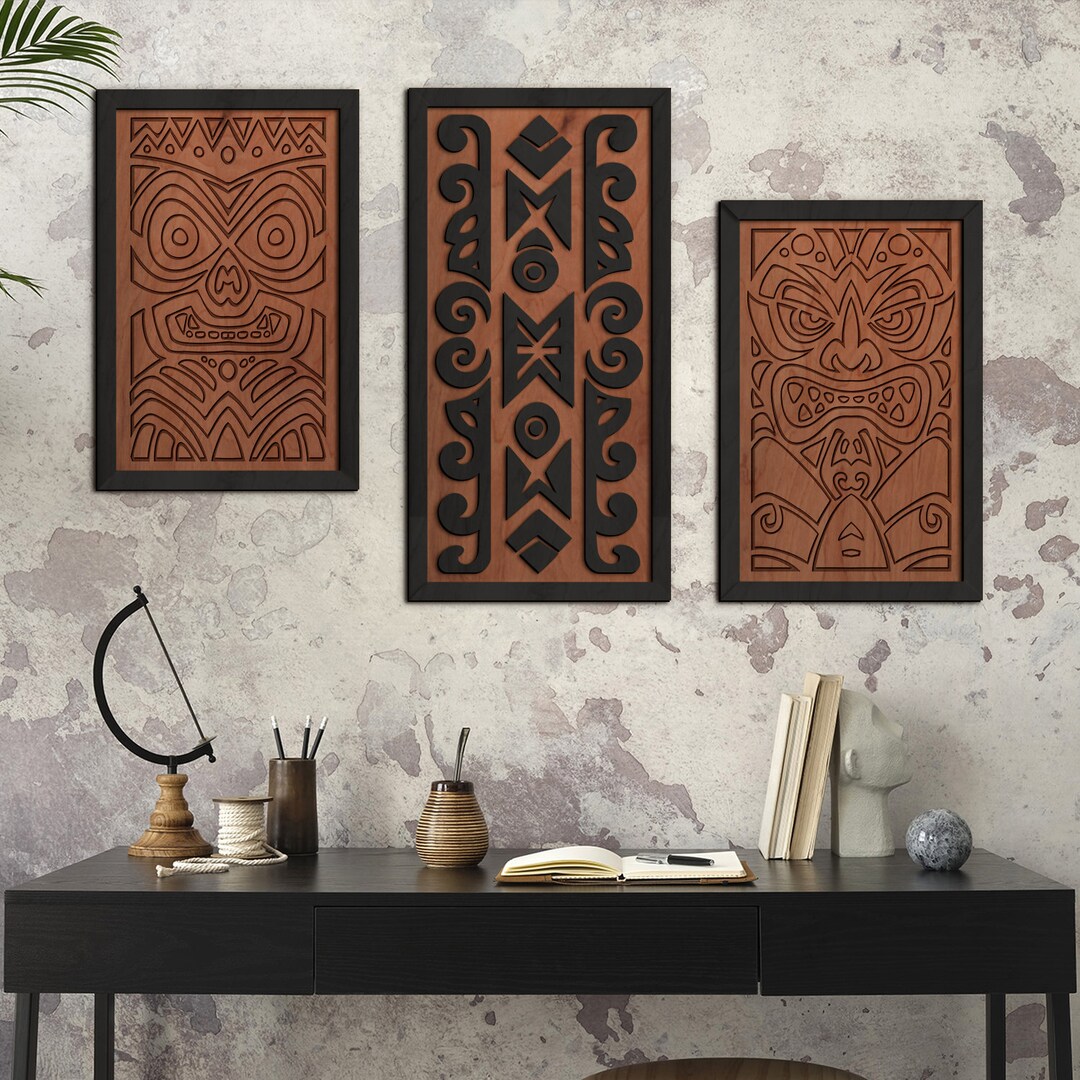 Aztec Mask Wood Wall Panel Art, Aztec Wall Decor Wooden, Aztec Wall ...