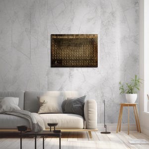 Periodic Table Wood Wall Art, Chemical Wood Table Wall Mount, Chemistry ...