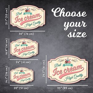 Custom Ice Cream Sign, Ice Cream Welcome Sign, Ice Cream Shop Sign, Ice ...