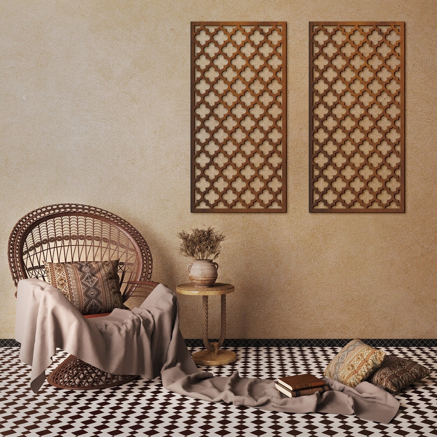 Moroccan Wall Panel, Arabic Panels, Moroccan Style Decor, Decorative ...