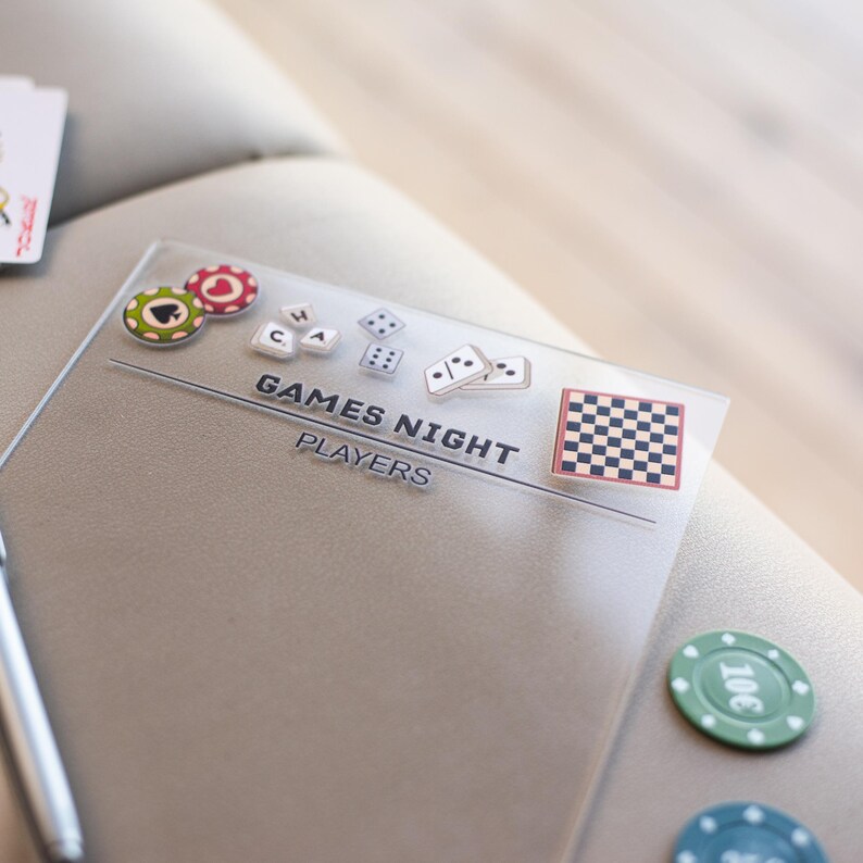 Game Night Score Board, Custom Game Night Score Tracker, Acrylic Score ...