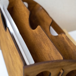 Office Desk Organizer Wood, Document Holder Desk, Document Rack ...