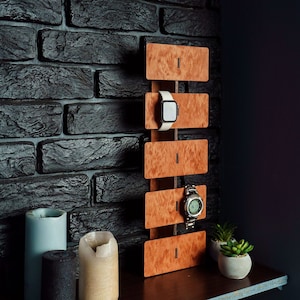 Wall Mount Watch Display, Wood Watch Stand,watch Hanger,watch Holder ...