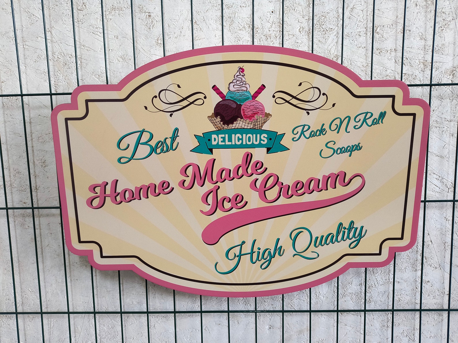 Custom Ice Cream Sign, Ice Cream Welcome Sign, Ice Cream Shop Sign, Ice ...
