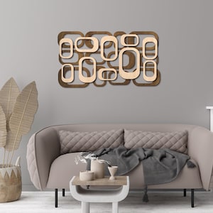 Atomic Wall Art Wooden,atomic Wall Decor,mid Century Modern Wall Decor ...