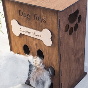 Wooden Dog Toy Box,dog Toys Storage,pet Toy Storage,pet Toy Box,dog ...