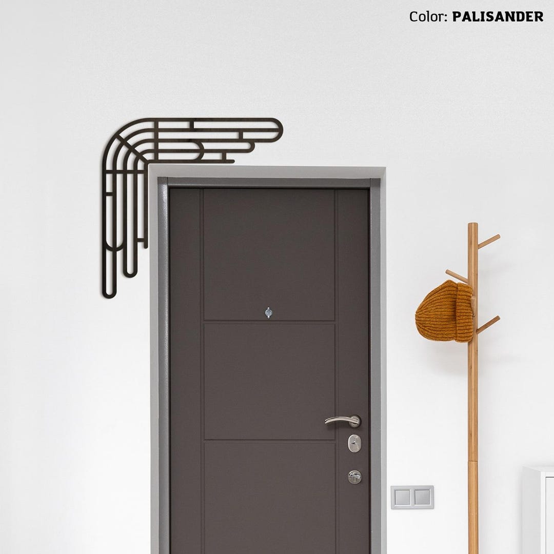 Art Deco Door Corner, Door Corner Topper, Abstract Door Topper, Wood ...