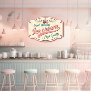 Custom Ice Cream Sign, Ice Cream Welcome Sign, Ice Cream Shop Sign, Ice ...